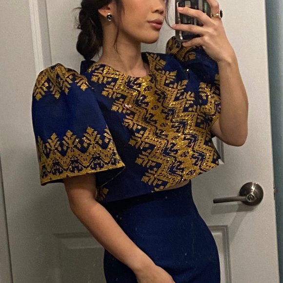 Jearson Demavivas | Dresses | Handwoven Filipiniana Terno Blouse And ...